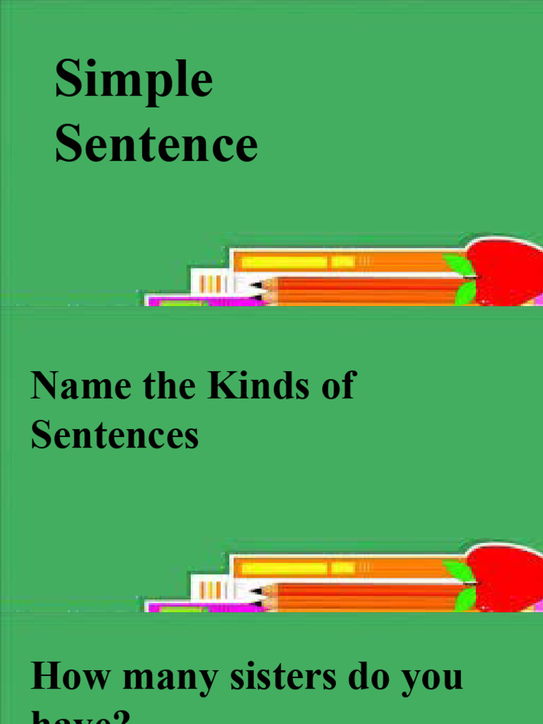 Simple Sentences | PDF