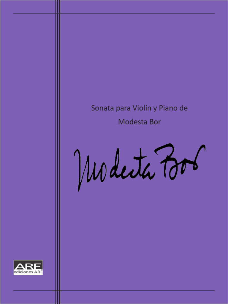 Venezuela Modesta Bor Sonata para Violin y Piano | PDF | Las artes ...