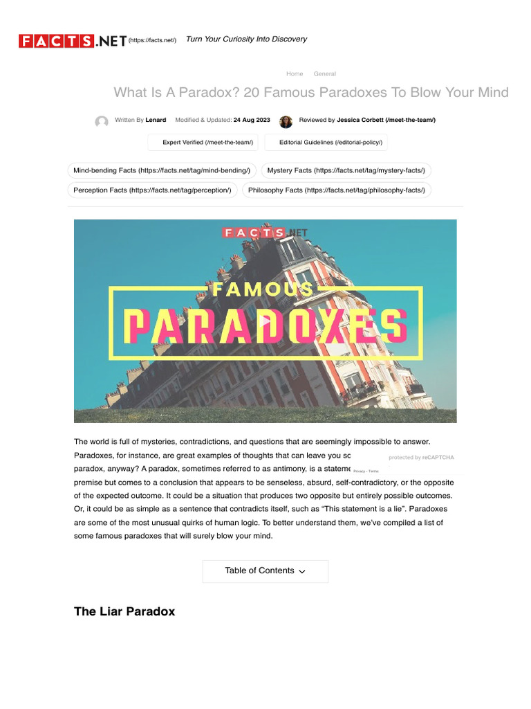 Mind-Blowing Paradoxes Explained | PDF | Philosophy | Young Adult