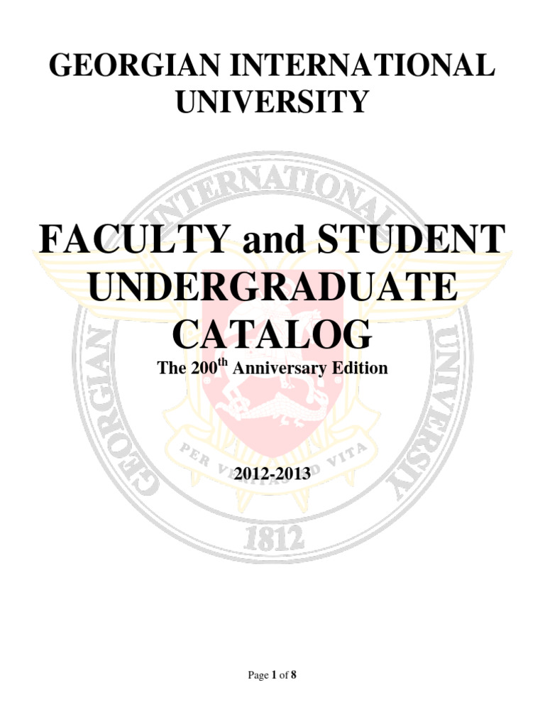 Georgian International University Undergraduate Catalog | PDF