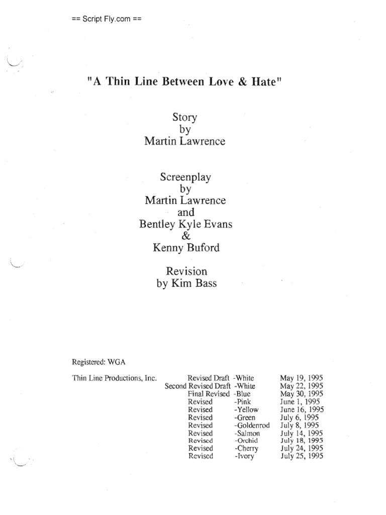 A Thin Line Between Love and Hate 1996 | PDF