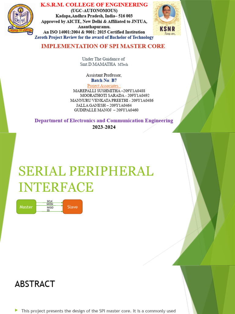 Implementation of Spi Master Core | PDF | Electronic Engineering | Service Industries