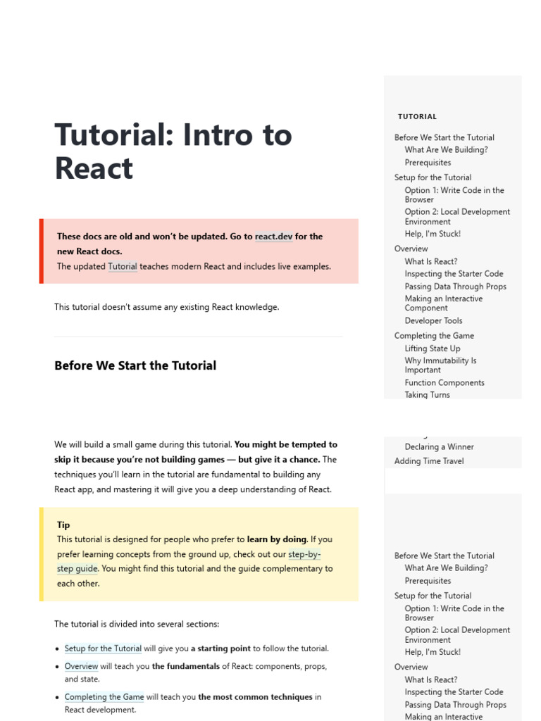 Tutorial - Intro To React - React | PDF | Computer Programming ... Tutorial - Intro To React - React | PDF | Computer Programming ...
