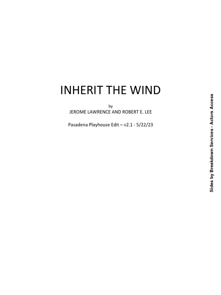 Inherit - The - Wind Play | PDF