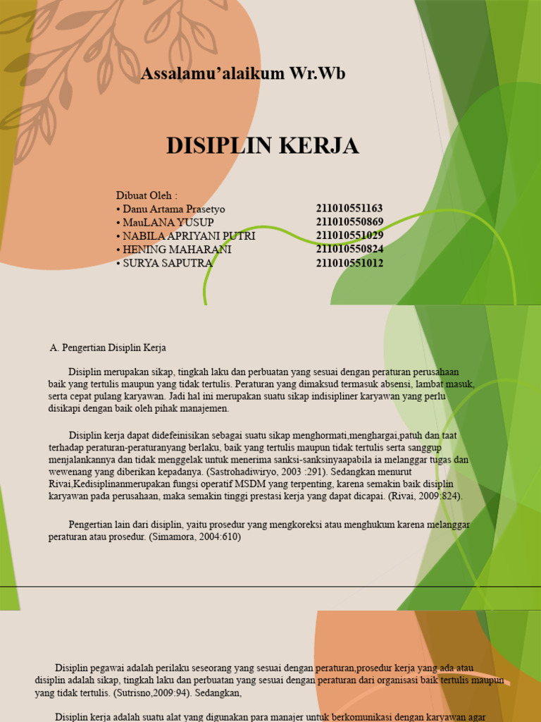 Kel. 6 Tentang Disiplin Kerja (MSDM Pert.19 | PDF | Karier & Perkembangan | Bisnis