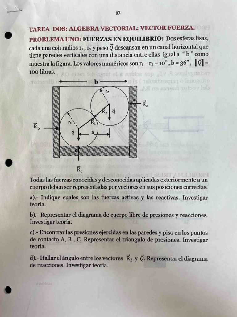 Tarea de Calculo Vectorial | Descargar gratis PDF | Vector Euclidiano | Fuerza