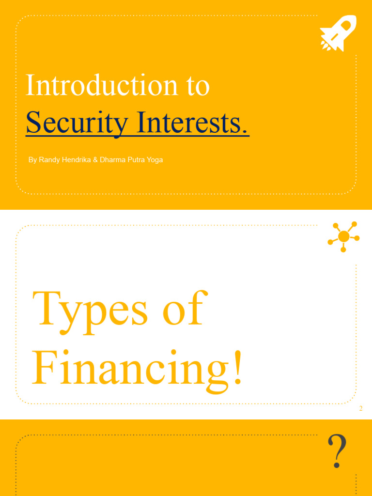 Introduction To Security Interests | PDF | Security Interest | Stocks