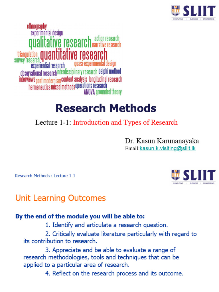 RM Types of Researches | PDF | Quantitative Research | Statistics