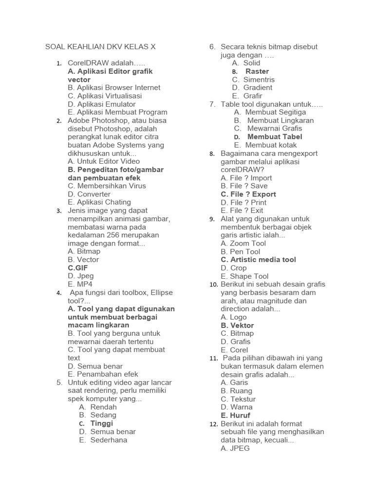 Dasar Keahlian DKV X | PDF | Seni