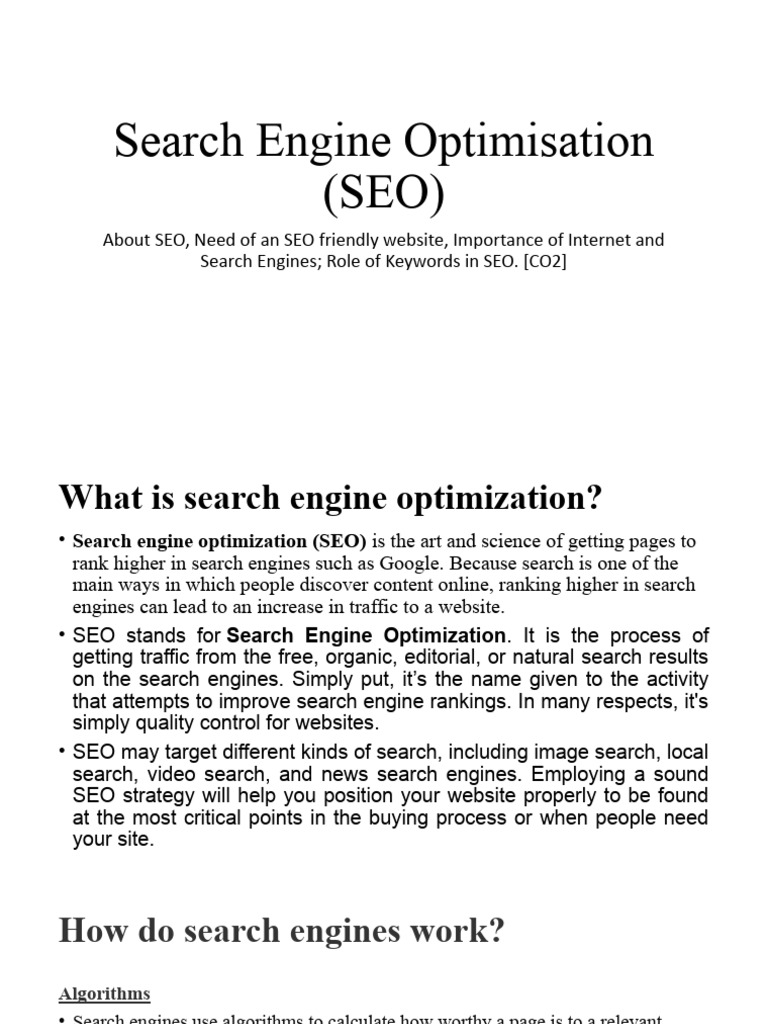 Seo (Search Engine Optimization) | PDF | Search Engine Optimization | Internet