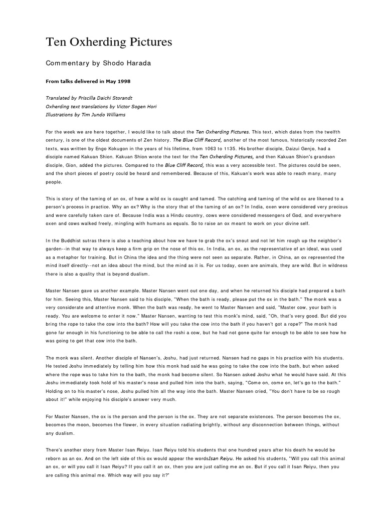 Ten-Ox herding-Pictures-Shodo-Harada | PDF | Mind | Thought