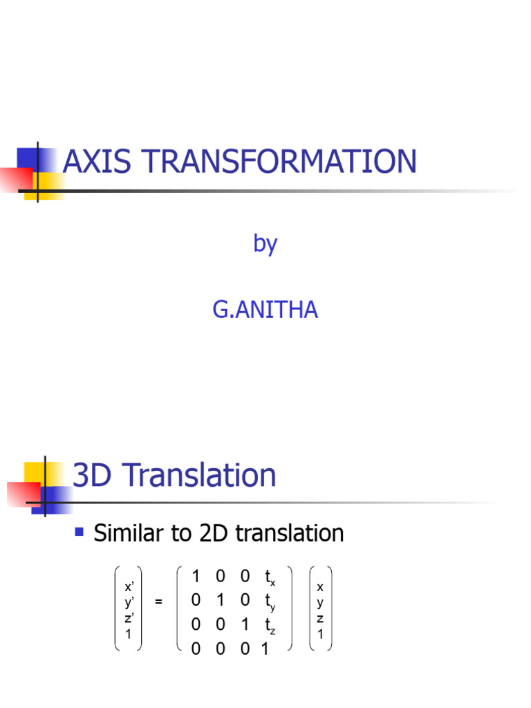 Axis Transformation | PDF