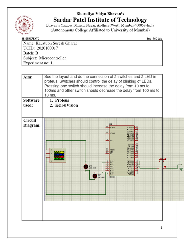 Etrx 17 MC Lab 1 | PDF | Electrical Engineering | Computer Architecture
