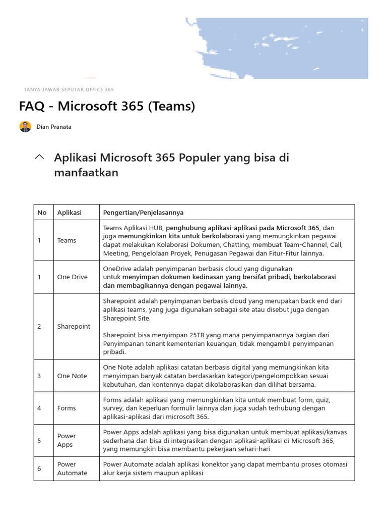 FAQ - Microsoft 365 (Teams) | PDF