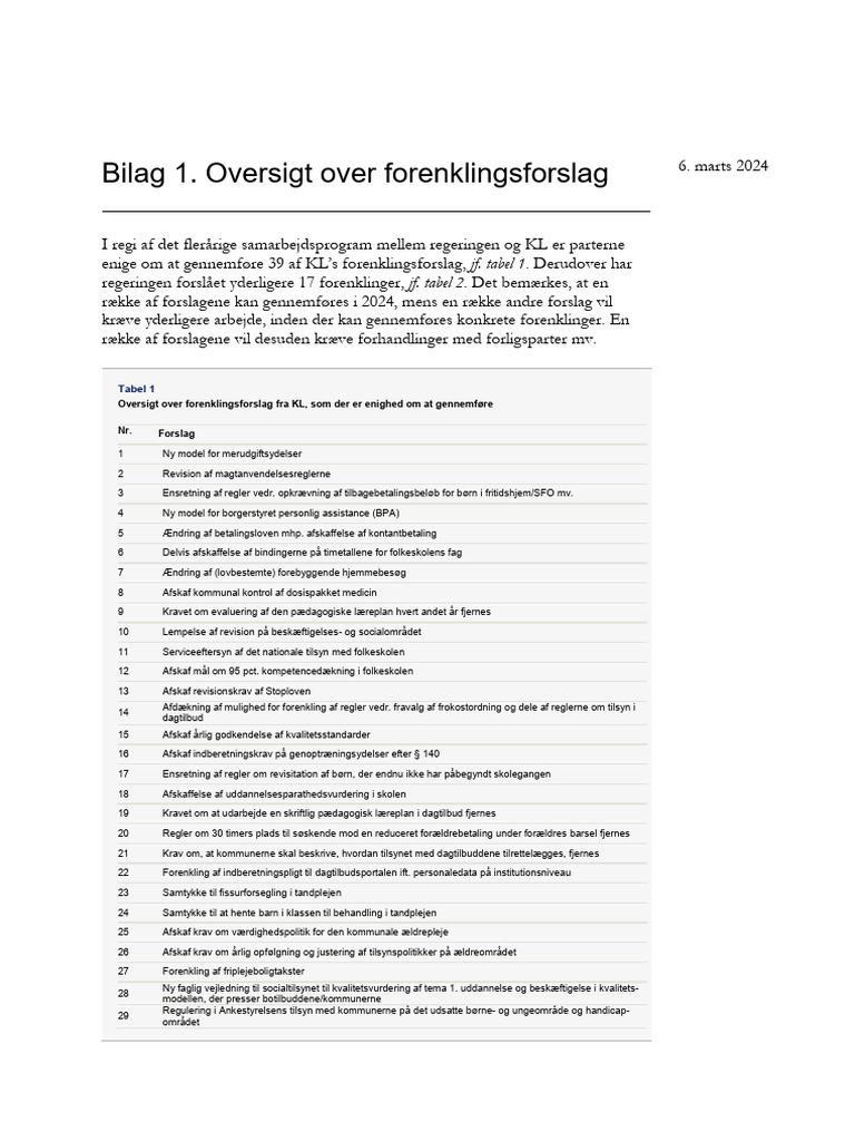 Oversigt Over Forenklinger | PDF