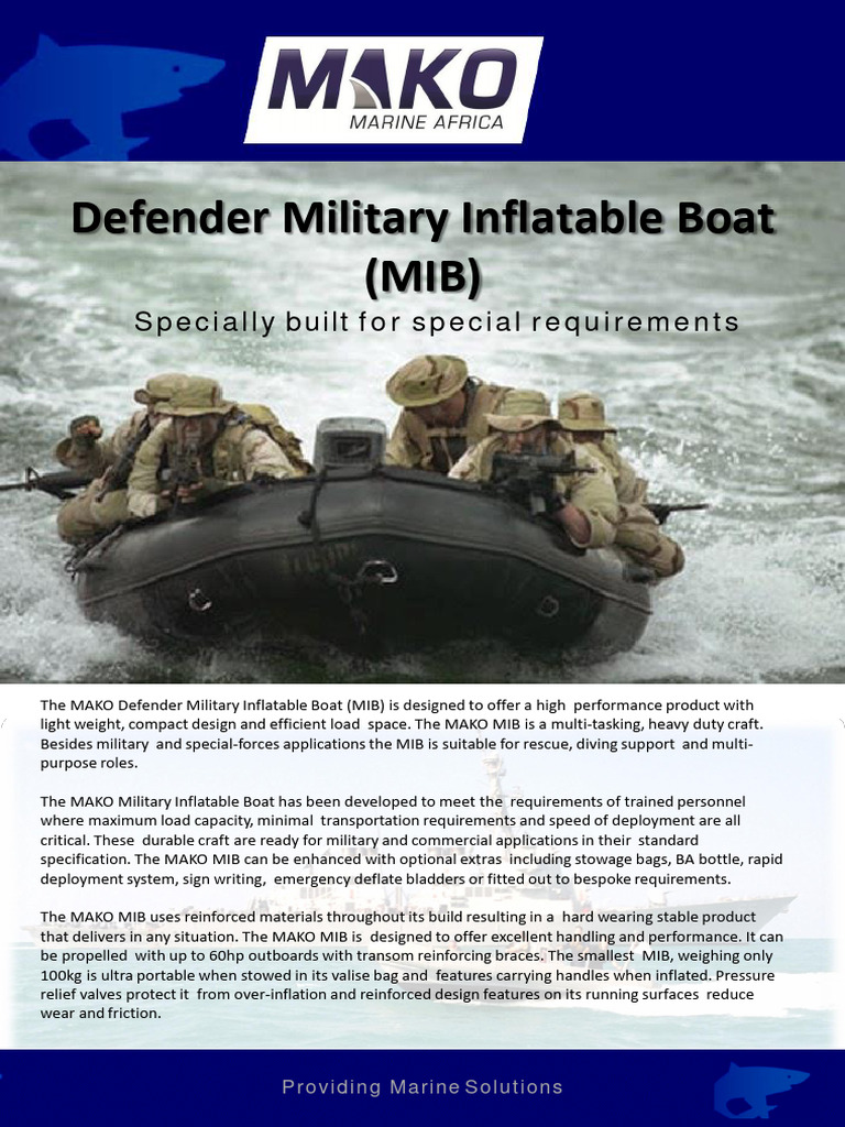 MAKO Marine - FullyInflatable Defender Range | PDF | Equipment ...