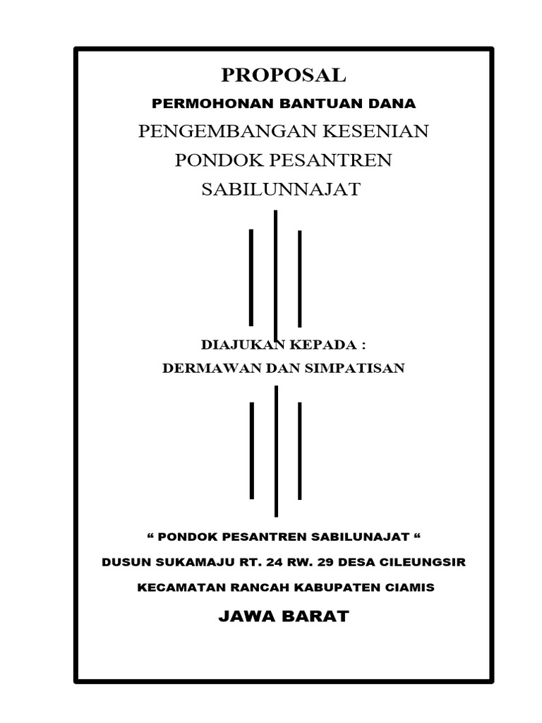 Proposal Bantuan Dana Kesenian Islami | PDF