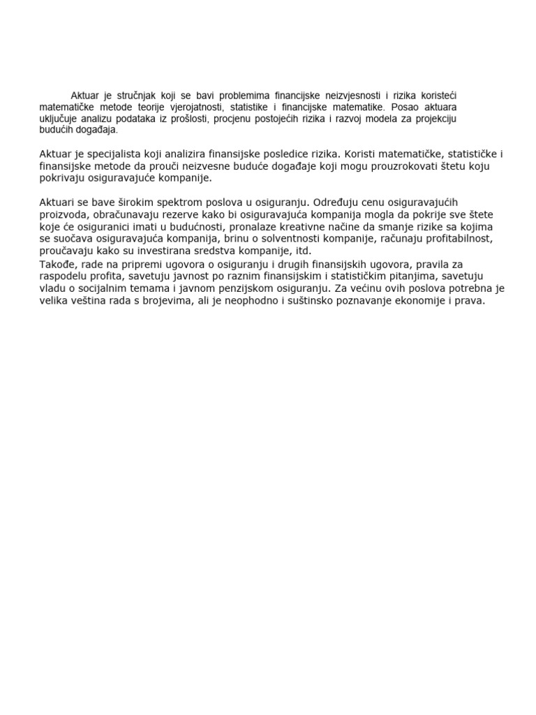 Aktuar | PDF