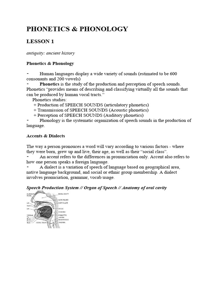 PHONETICS & PHONOLOGY | PDF | Phonetics | Phoneme