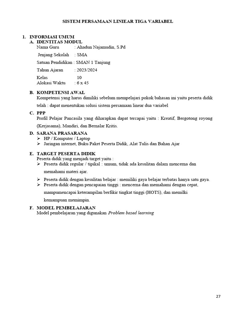 Modul Ajar Observasi | PDF | Karier & Perkembangan | Sains & Matematika
