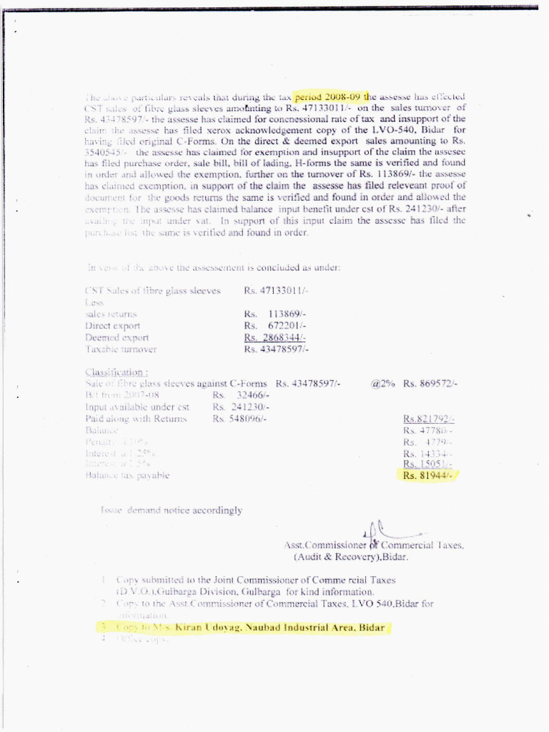 2008-2009 C Form Assessment Copy | PDF