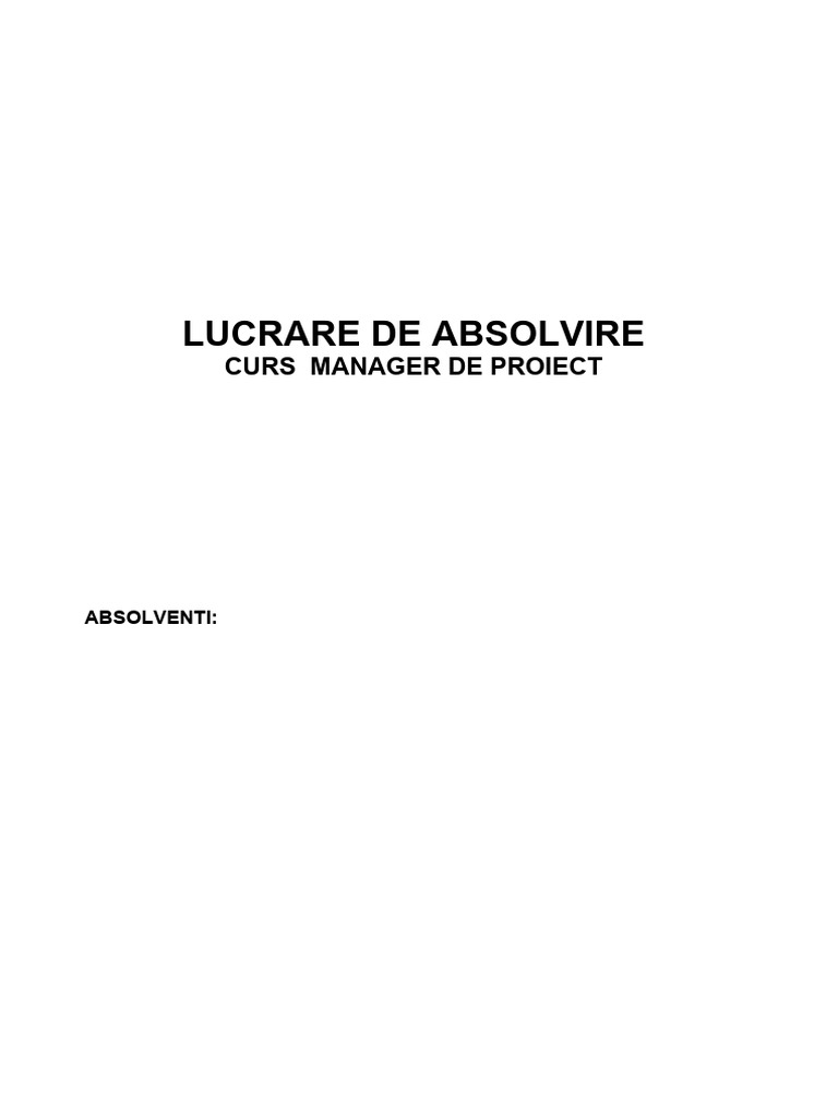 Proiect | PDF