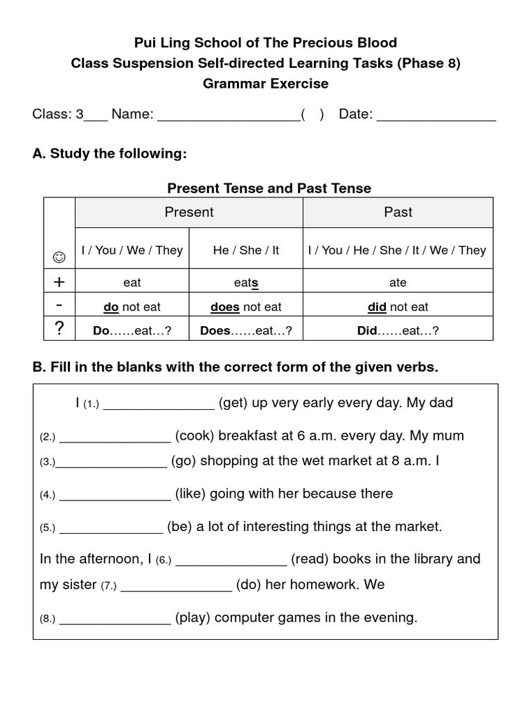 P3 Grammar Exercise Phase 8 | Download Free PDF | Linguistic Morphology | Languages