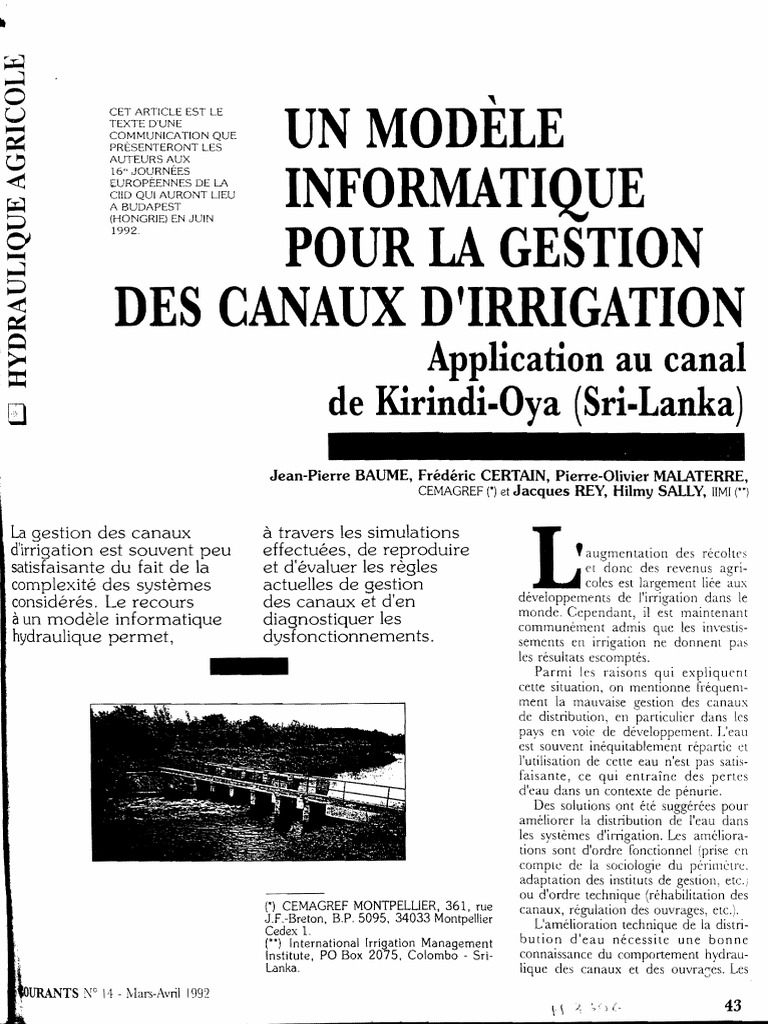 Modèle informatique pour la gestion des canaux | PDF | Science