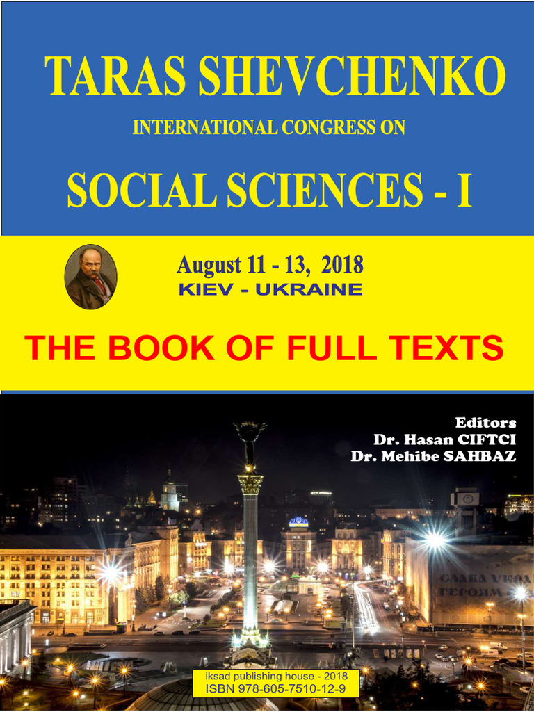 Social Sciences - I: Taras Shevchenko | PDF | Job Satisfaction | Turkey