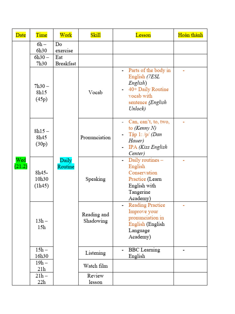 Plan Learn English | PDF | English Language | Applied Linguistics
