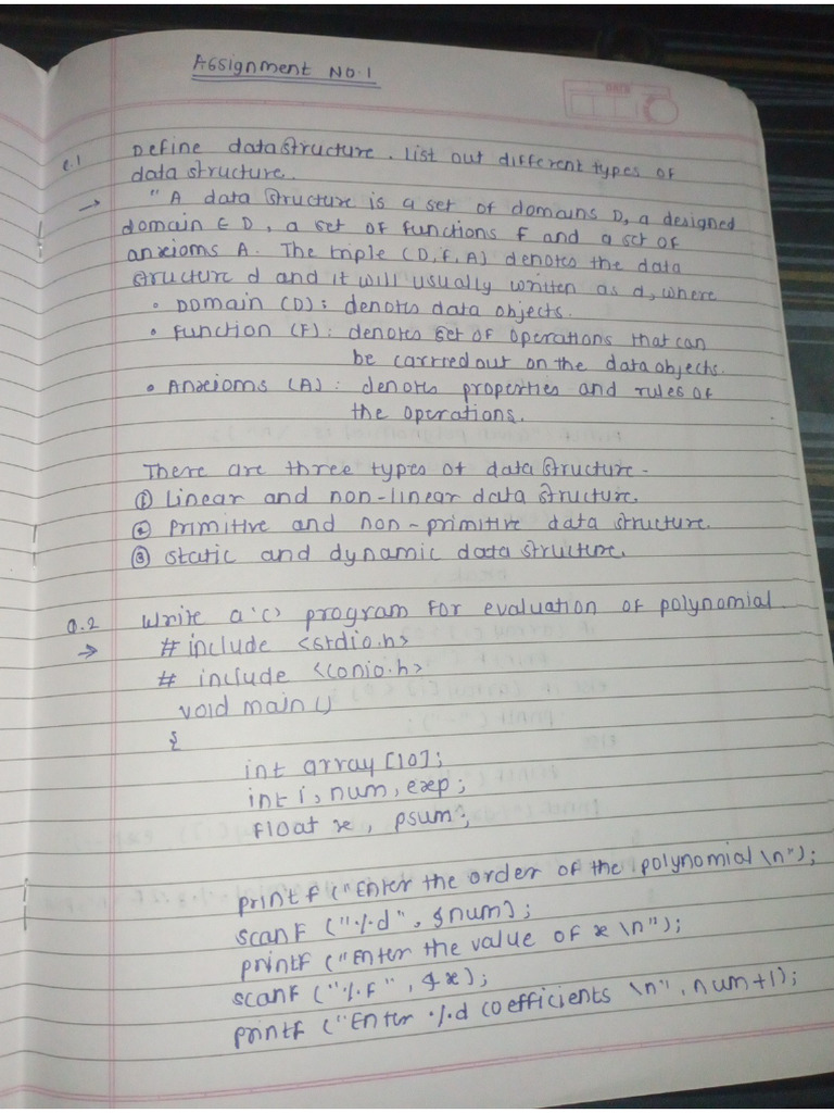 Datastructure Assignment | PDF