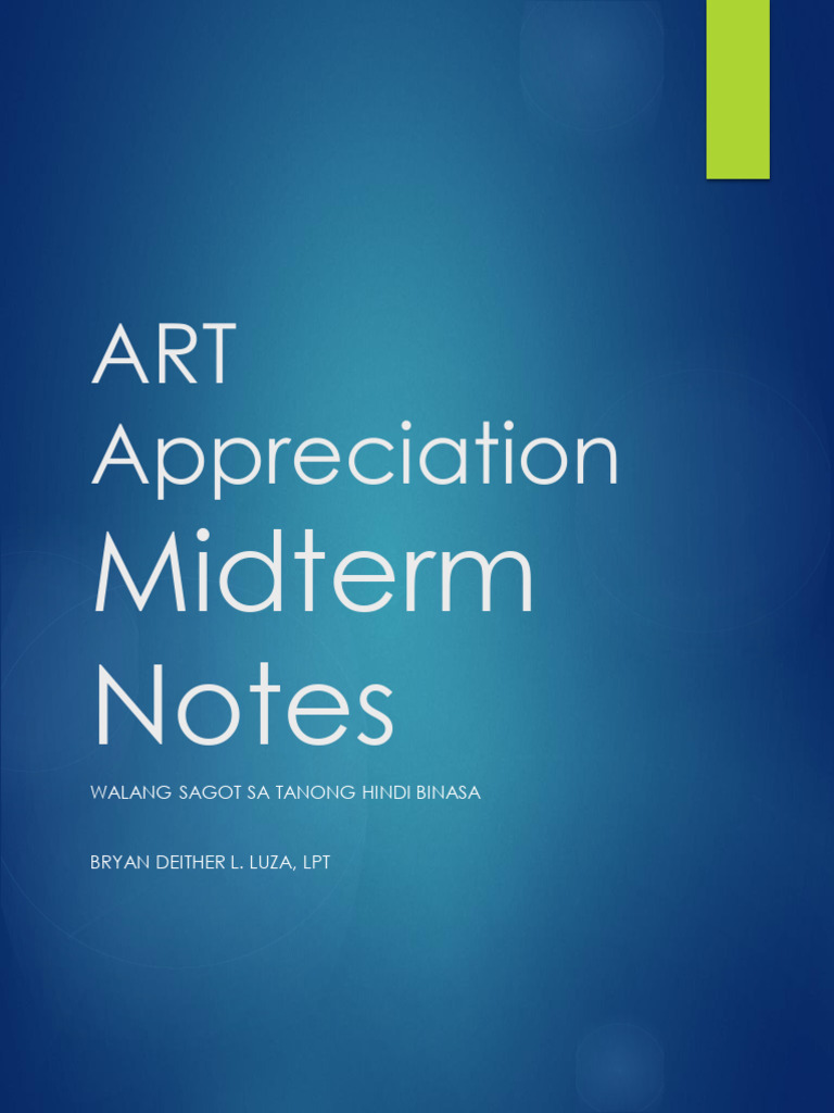 Art Appreciation Midterm Notes | PDF