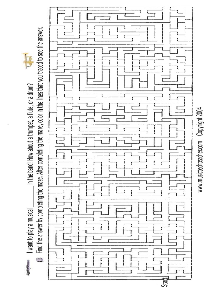 Worksheet 0042 Instrument Maze | PDF