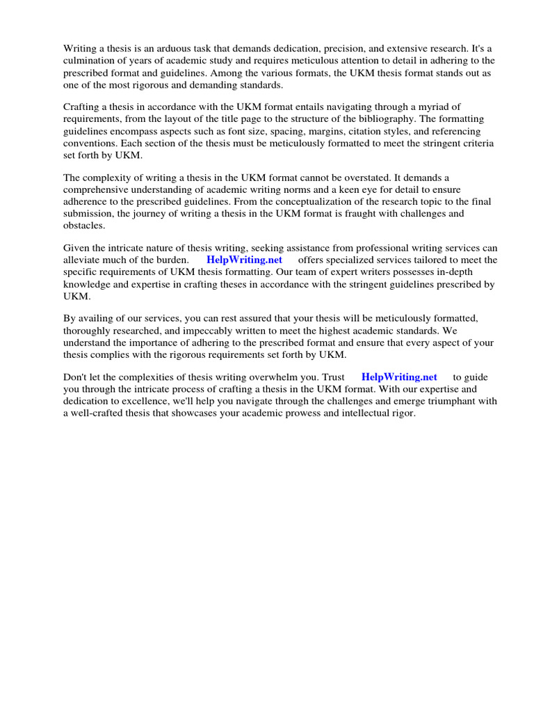 Ukm Thesis Format | PDF | Thesis | Libraries