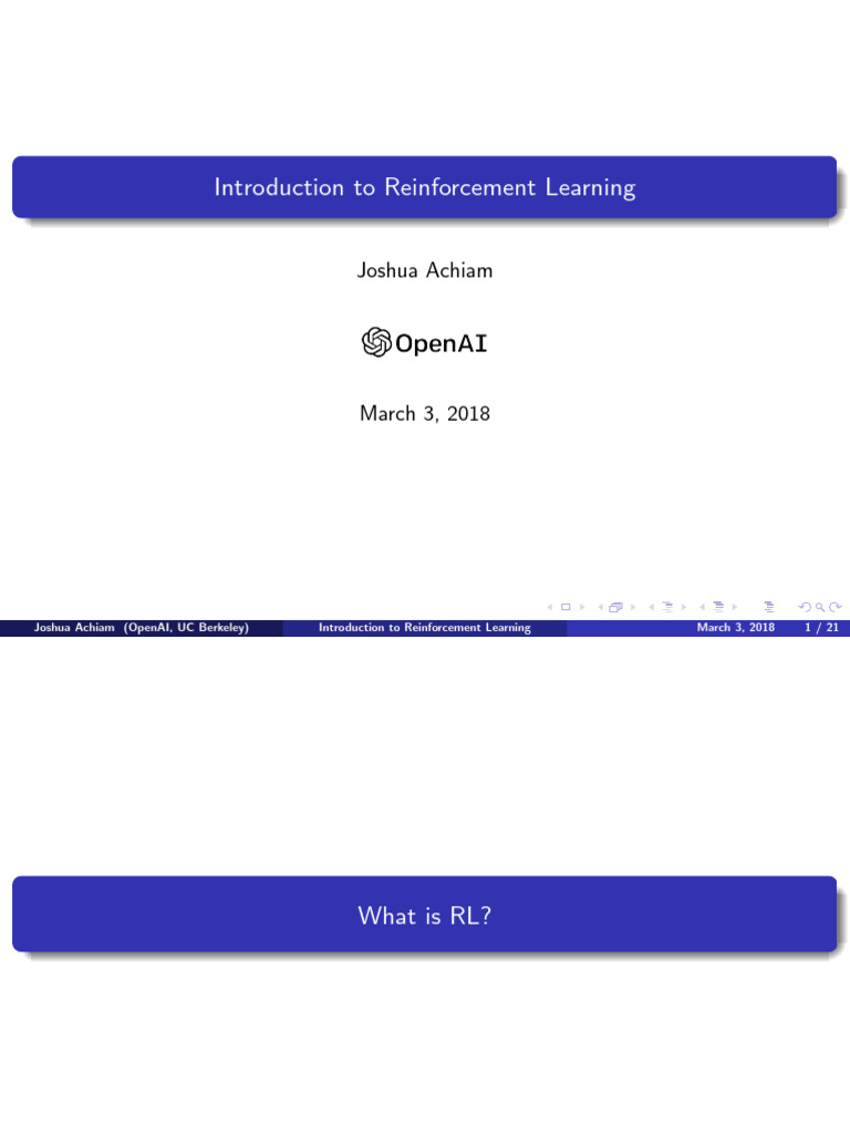 RL Intro-2 | PDF | Artificial Intelligence | Intelligence (AI) & Semantics