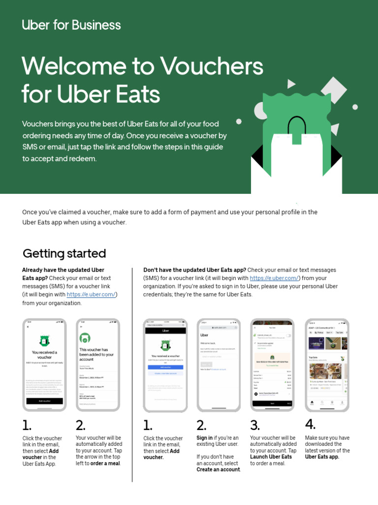 How To - Uber Eats | Download Free PDF | Voucher | Mobile Software