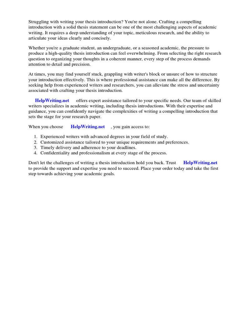Research Paper Introduction With Thesis | PDF | Academic Publishing ...