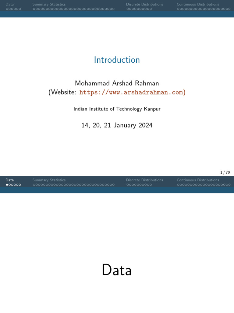 Introduction Of Data Pdf Mean Skewness