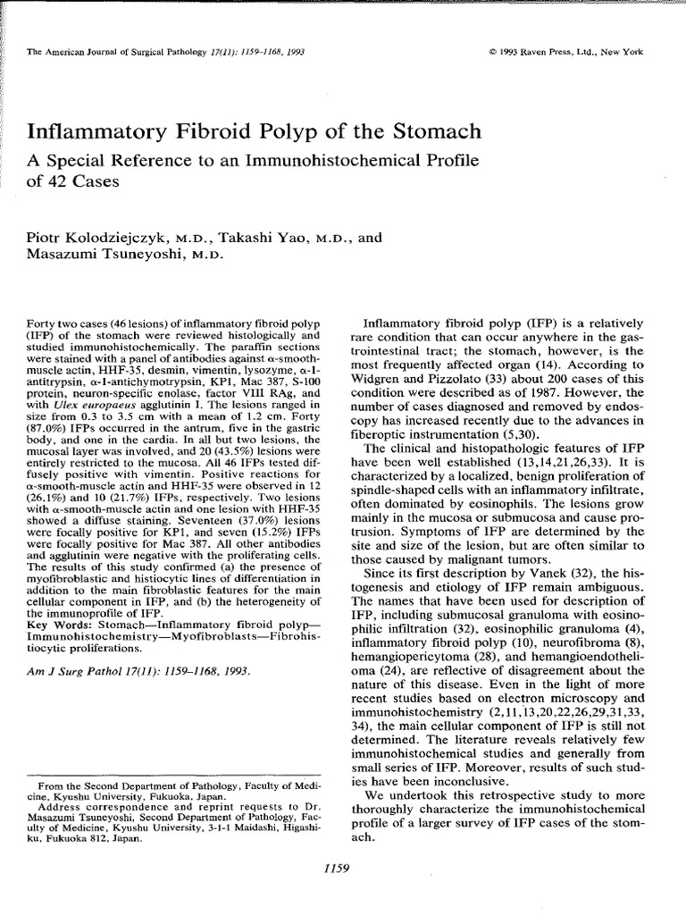 Inflammatory fibroid polyp of the stomach | PDF