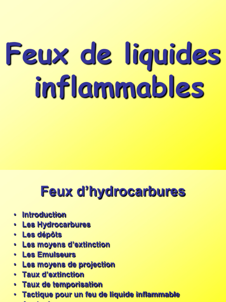 Tactiques d'extinction des feux d'hydrocarbures | PDF | Gaz | La nature