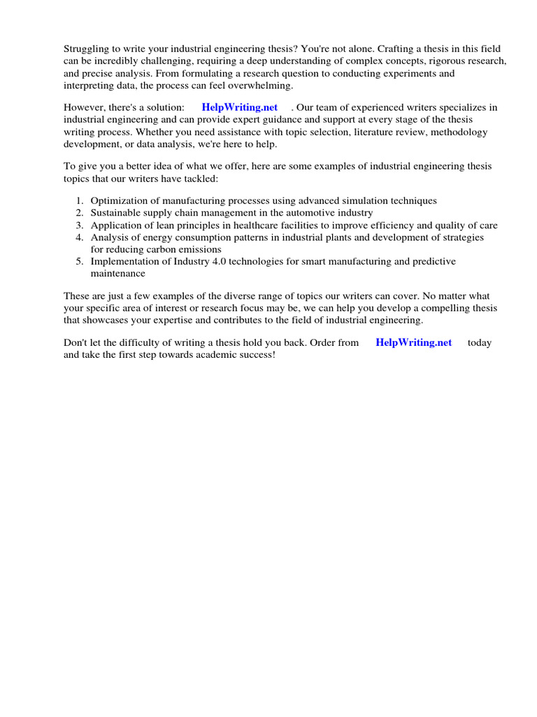 Industrial Engineering Thesis Help | PDF | Image Segmentation ...