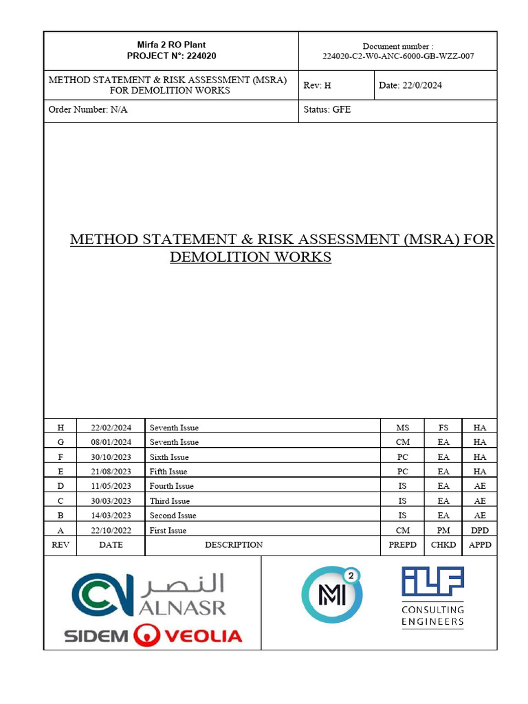 224020-C2-W0-ANC-6000-GB-WZZ-007-G-Method Statement For Demolition ...