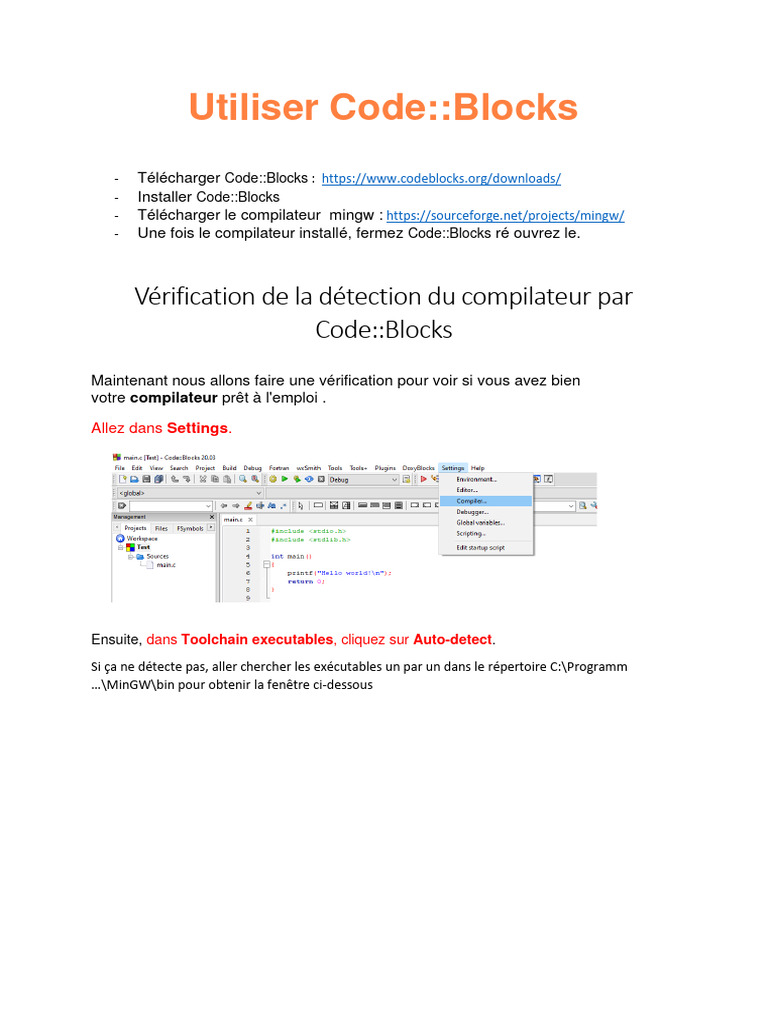 Installation de IDE CodeBlocks | PDF Installation de IDE CodeBlocks | PDF