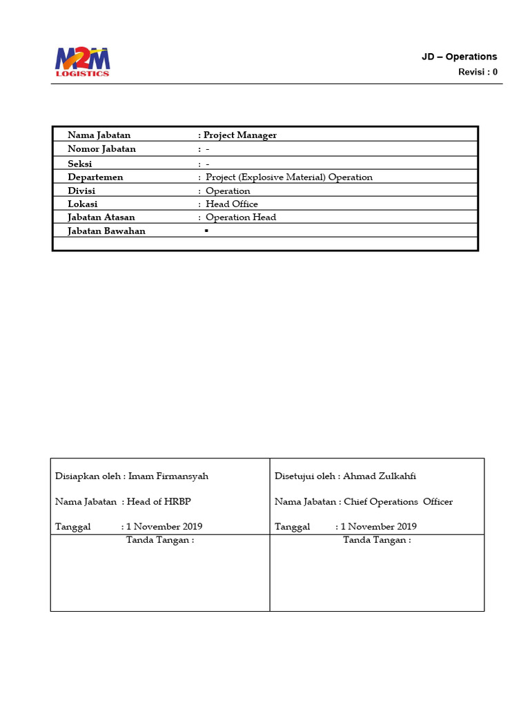 JD-Project Manager | PDF