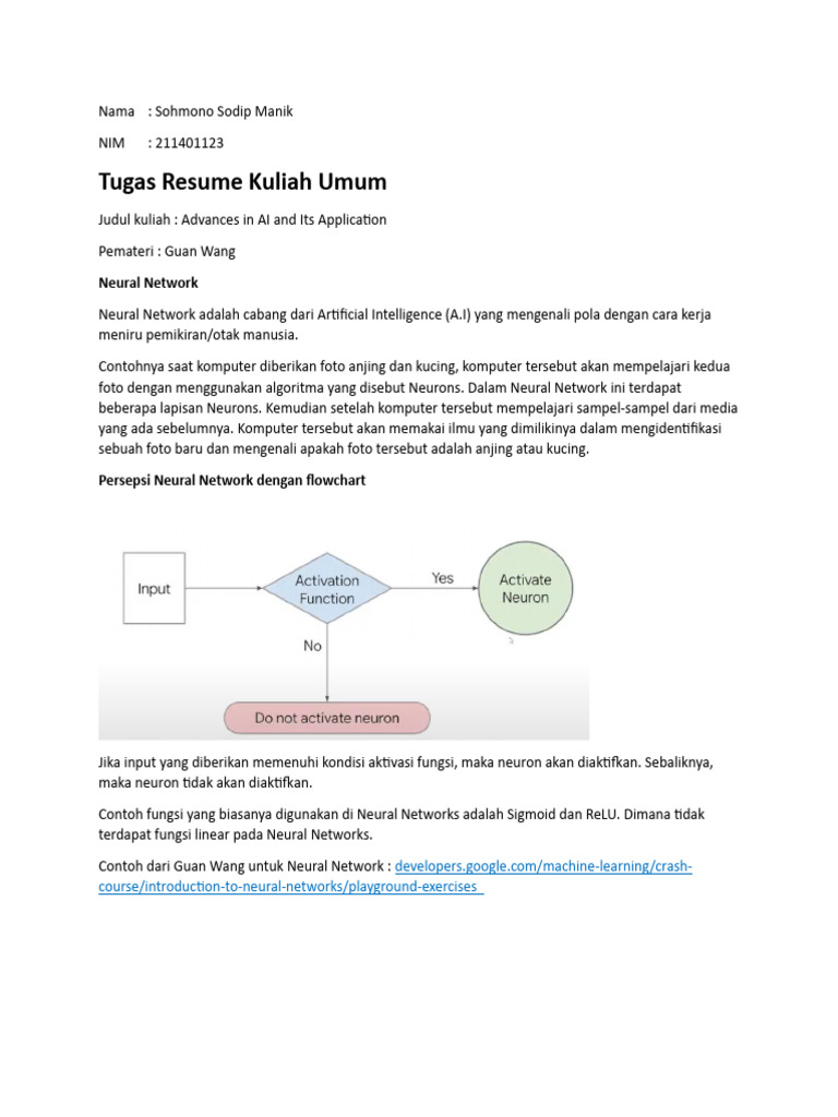 Resume Kuliah Umum - Sohmono Sodip Manik - 211401123 | PDF | Seni ...