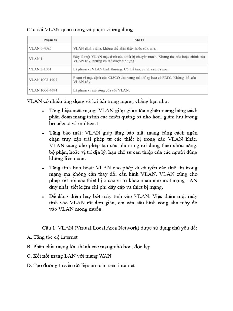 NG D NG C A VLAN | PDF