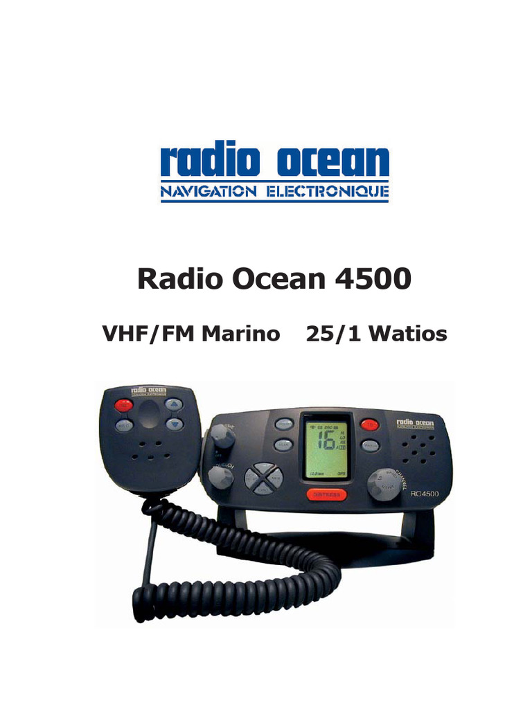 Radio Ocean RO4500 Manual | PDF | Radio | Ingenieria Eléctrica