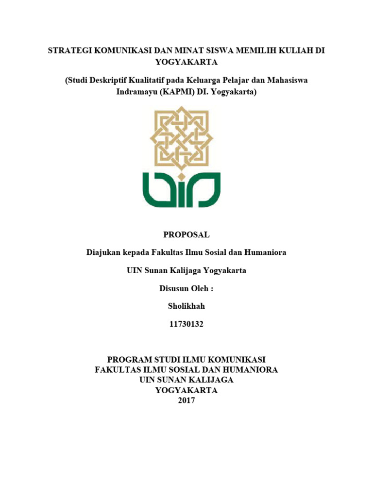 Cover Proposal Skripsi | PDF