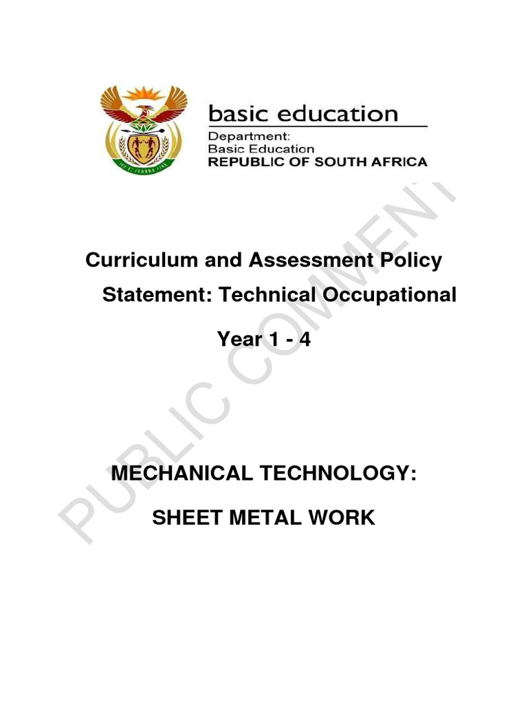 Sheet Metal Work | PDF | Educational Assessment | Curriculum