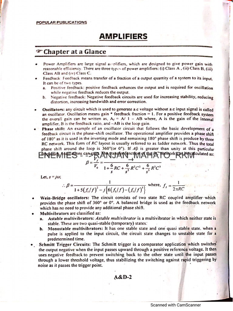 Analog Organizer 3rd Sem - Watermark | PDF